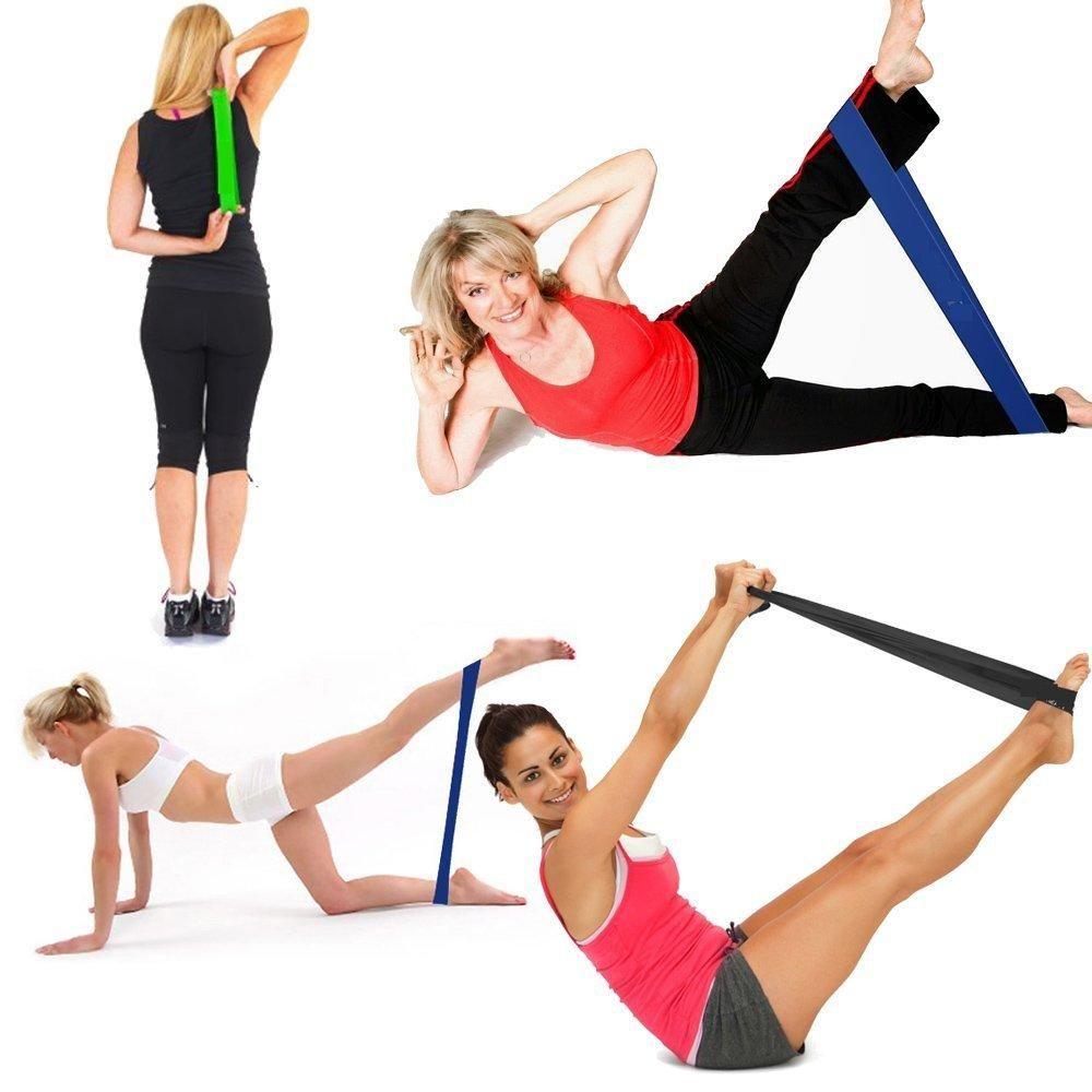5 Pack Resistance Band Loop Workout Set with Gym Bag Booty Leg Bands ...