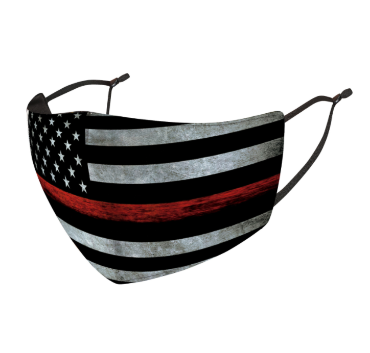 Thin Red Line Premium Face Mask - Firefighter Support – Back Your Hero