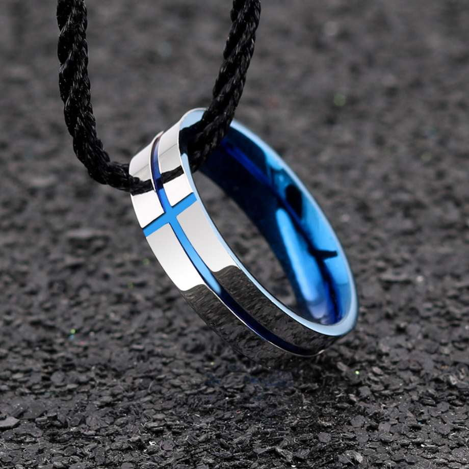 Thin Blue Line Cross Ring for Police Law Enforcement Support Jewelry ...