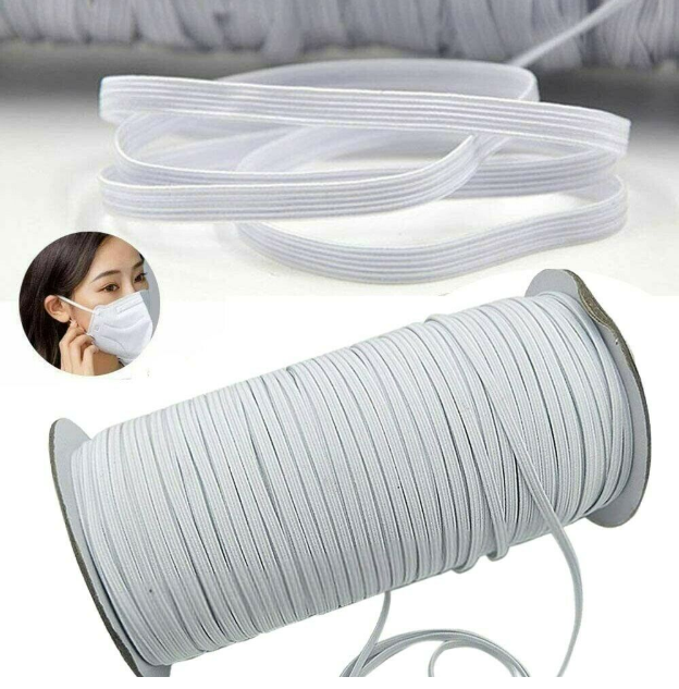 DIY Braided Elastic Sewing Band Rubber Cord 100 Yards 3mm 6mm Rope ...