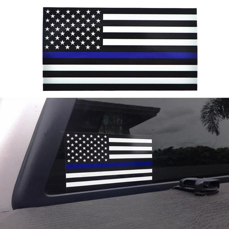 Thin Blue Line Sticker American Flag Police Support Car Laptop Decal ...