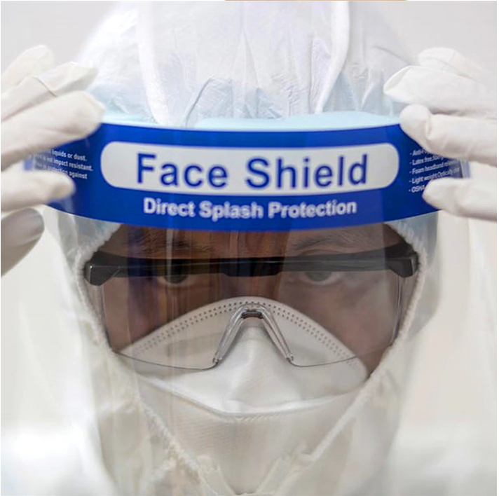 Protective Full Face Shield Anti Droplet Washable Protector with Foam ...